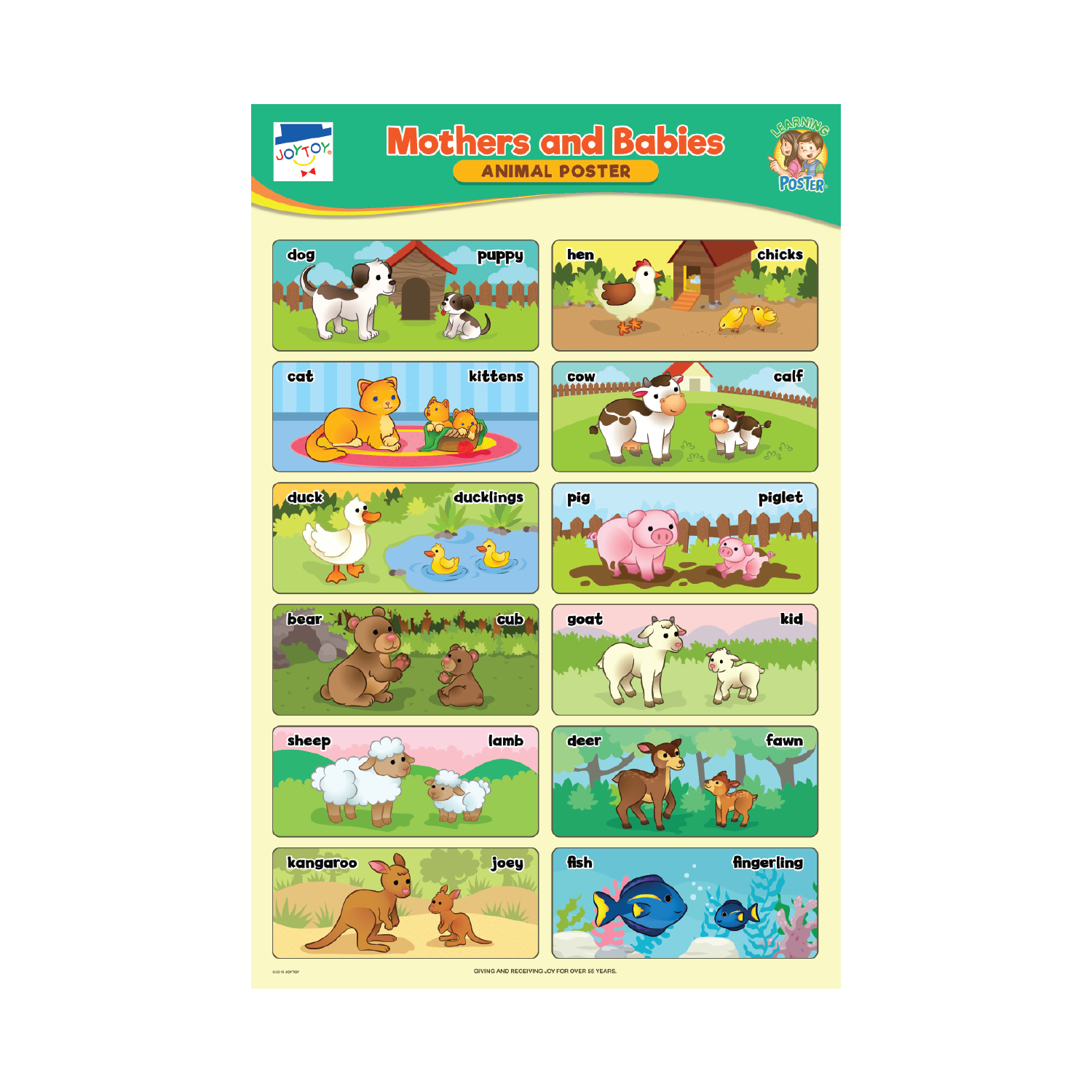 JOYTOY Mothers and Babies Animal Poster | Lazada PH