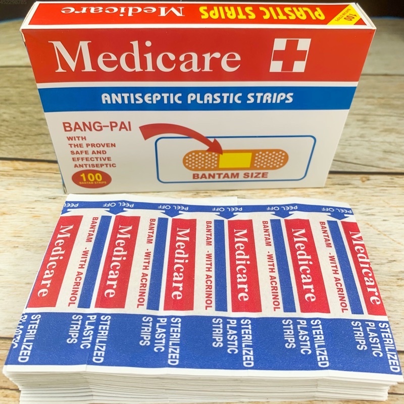 100pcs/box Medical Plaster Strips Adhesive Antiseptic Bandage Band Aid ...
