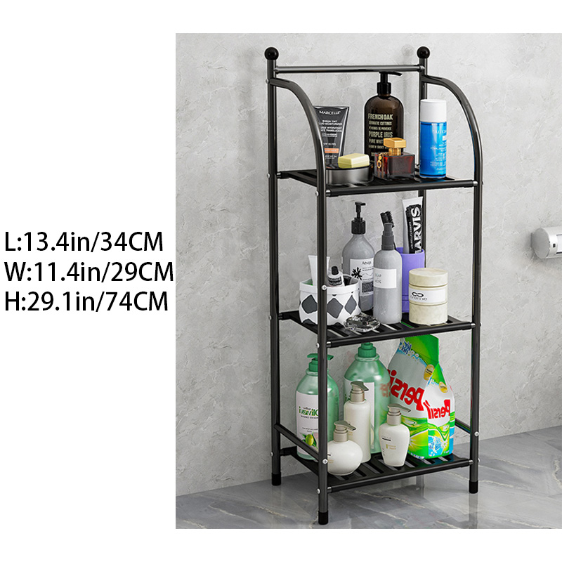 3-5 Layer Floor Storage Rack Shelf Metal Household Kitchen Bathroom ...