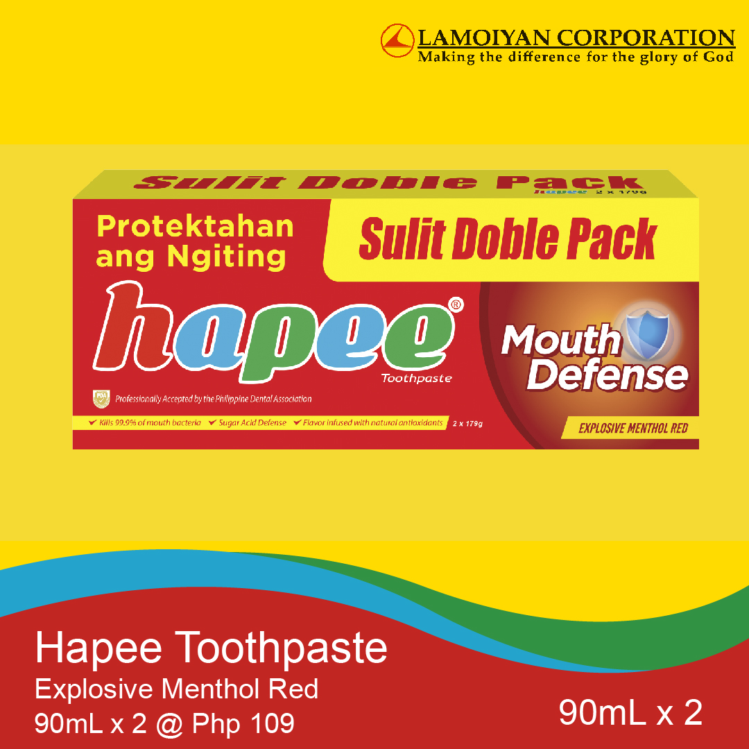 Hapee Toothpaste Explosive Menthol Red 90mL x 2 | Lazada PH