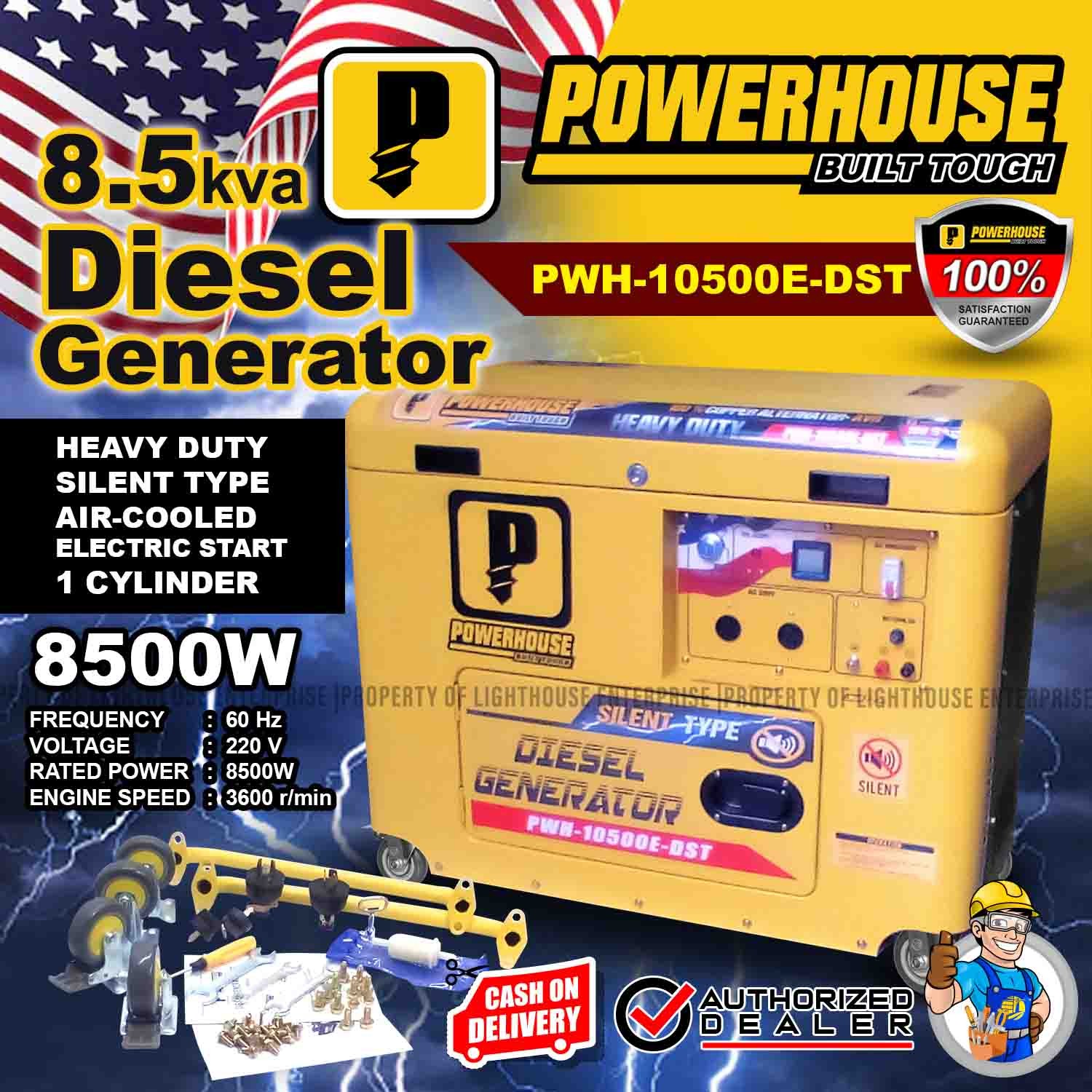 POWERHOUSE 8.5kva Diesel Silent Type Generator with Battery for ...