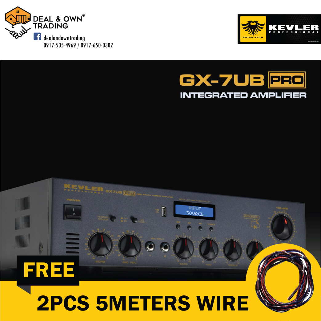 Kevler GX-7UB PRO 800W X 2 Amplifier with Bluetooth USB LCD | Lazada PH