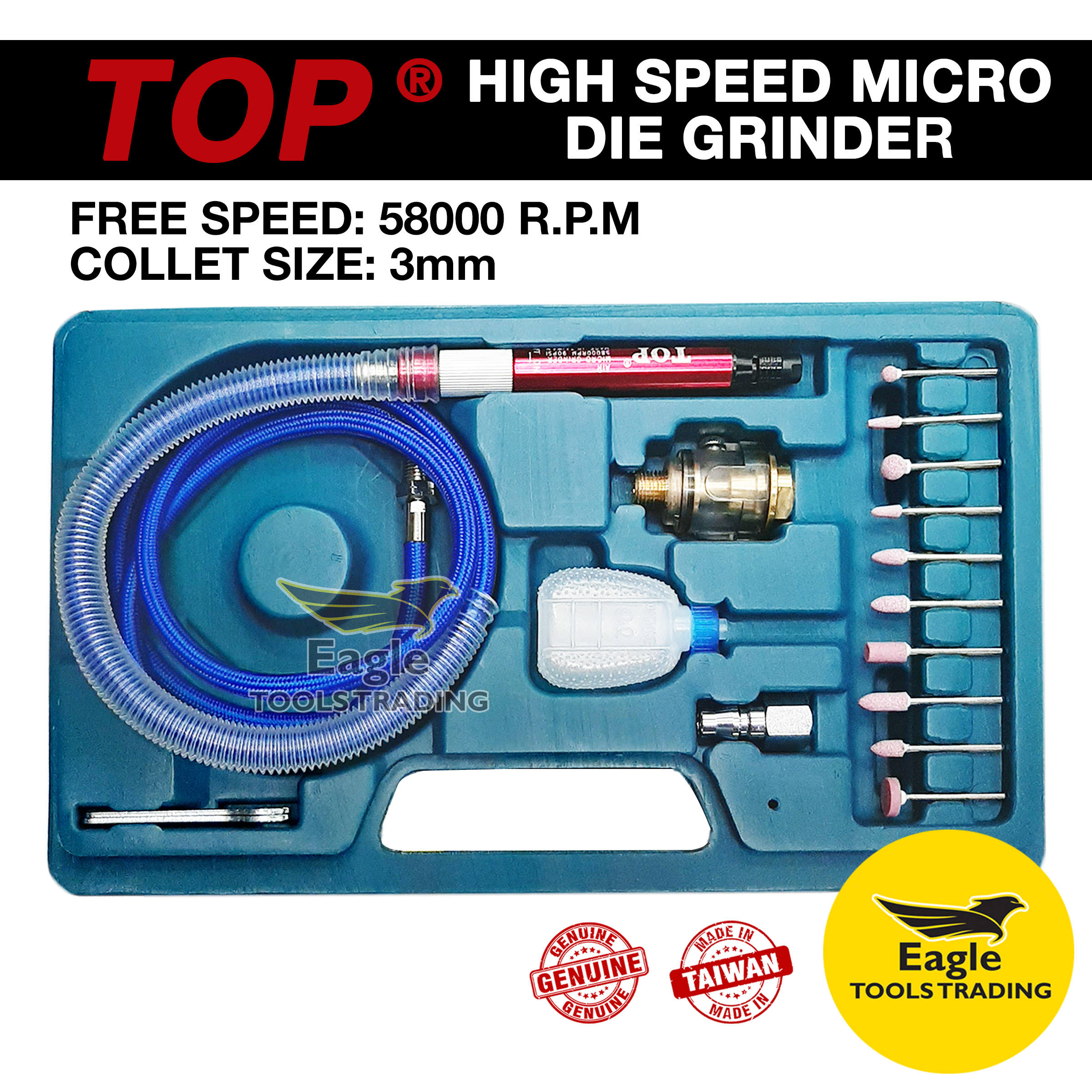 Top High Speed Micro Die Grinder 58,000 RPM Pneumatic Tool | PA-230K ...