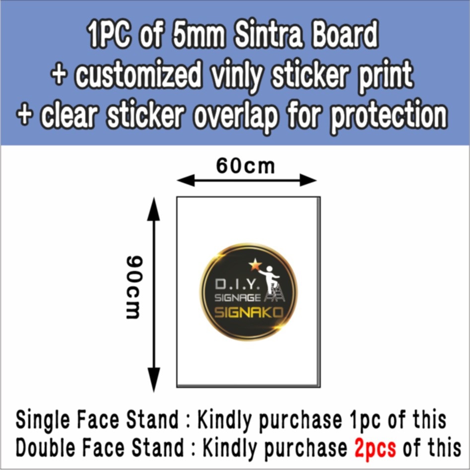 A Type Foldable Stand Signage / Floor Sign Sintra Board Menu Printing ...