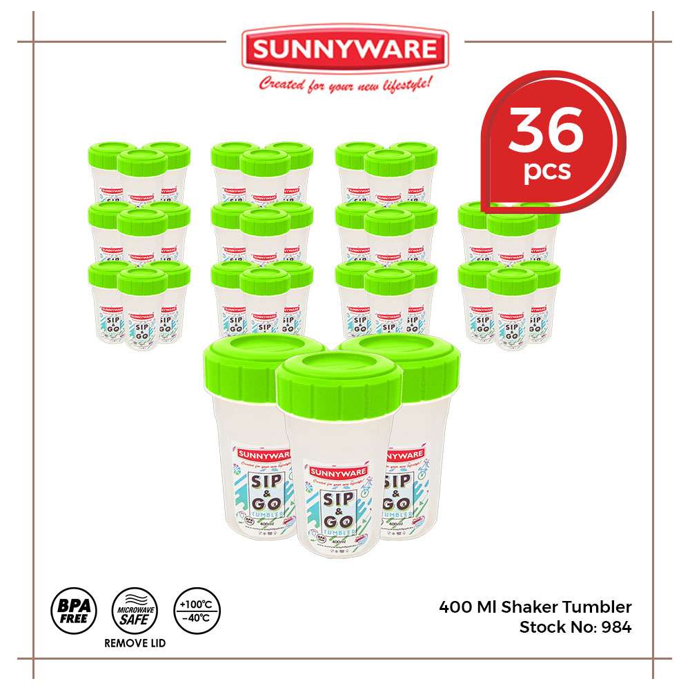 36pcs 400 ml Shaker Tumbler [Sunnyware 984] | Plasticware | Kitchenware ...
