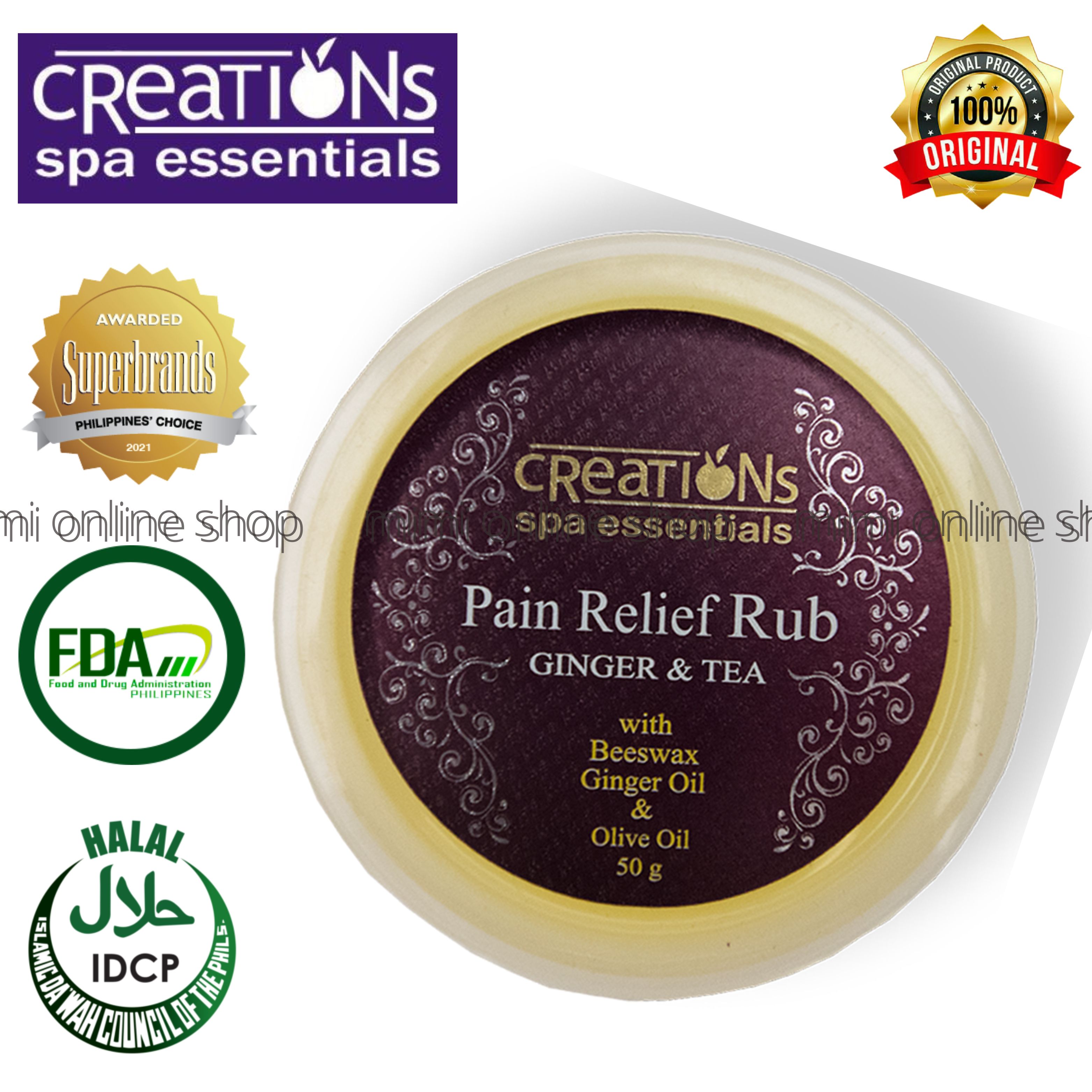100% AUTHENTIC CREATIONS SPA ESSENTIALS MASSAGE RUB (GINGER AND TEA ...