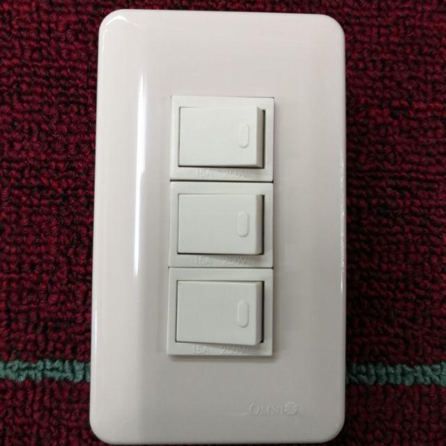 Hisecus Omni Flush Type Switch w/ Plate 1 2 3 Gang Classic Series (1 Way Switch or 3 Way Switch ...