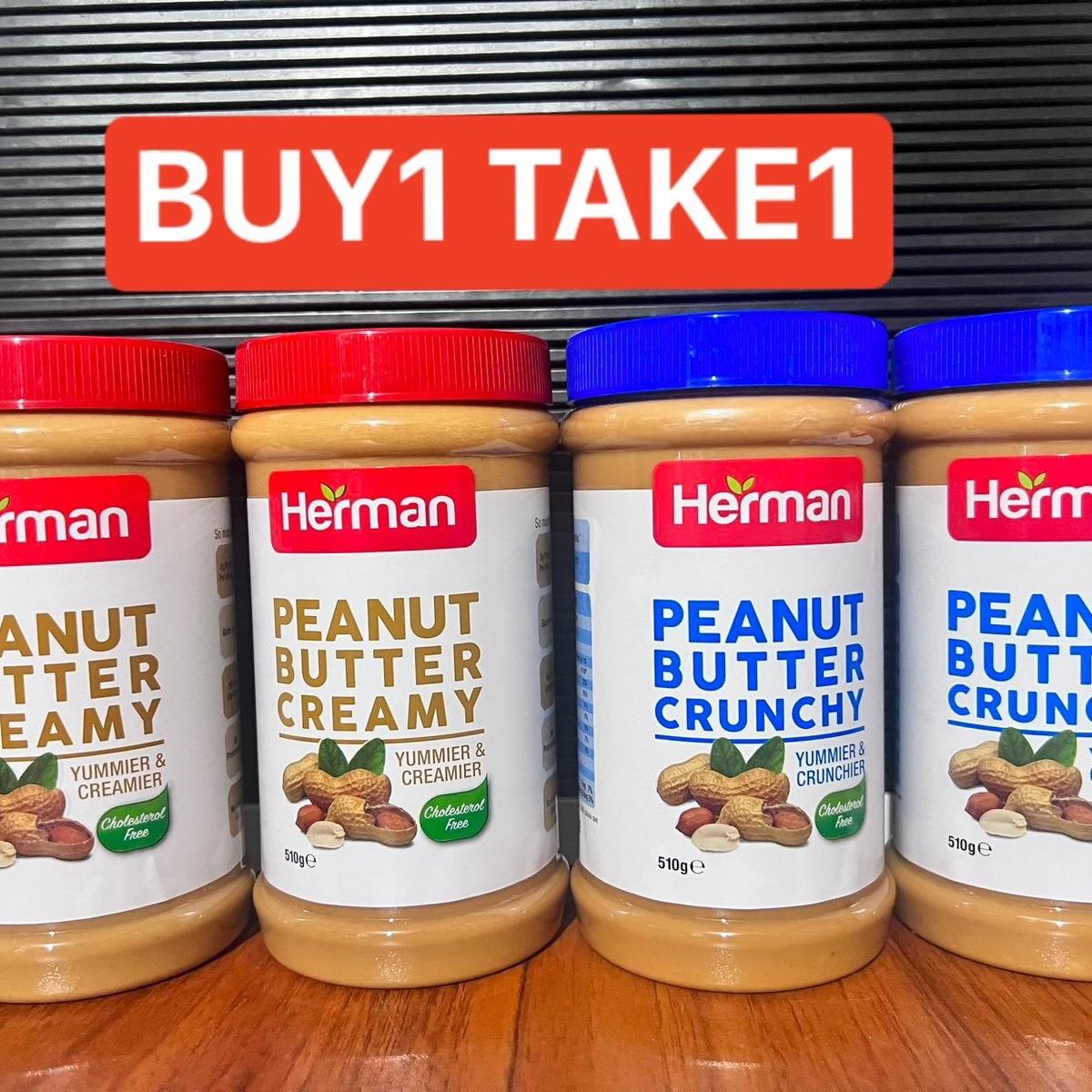 Buy 1 Take 1 Herman Peanut Butter 510g expiration date July 2026 ...