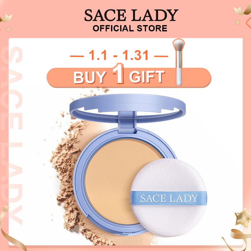 SACE LADY Pressed Powder Oil Control Makeup Matte Setting Powder Silky ...