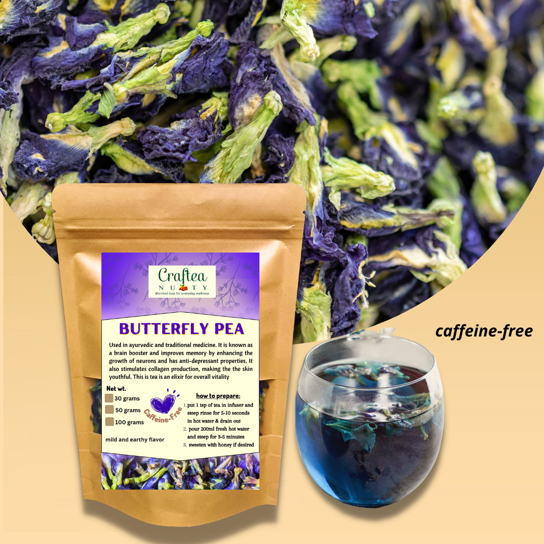 Butterfly pea tea | Dried Blue Butterfly pea | Butterfly Flower Tea ...