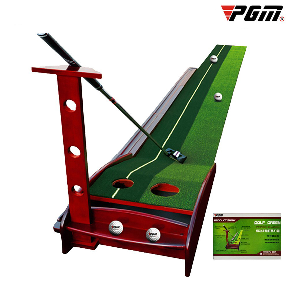 PGM Indoor Golf Putting Trainer Ball Return 3M/3.5M Solid Wood Putter ...