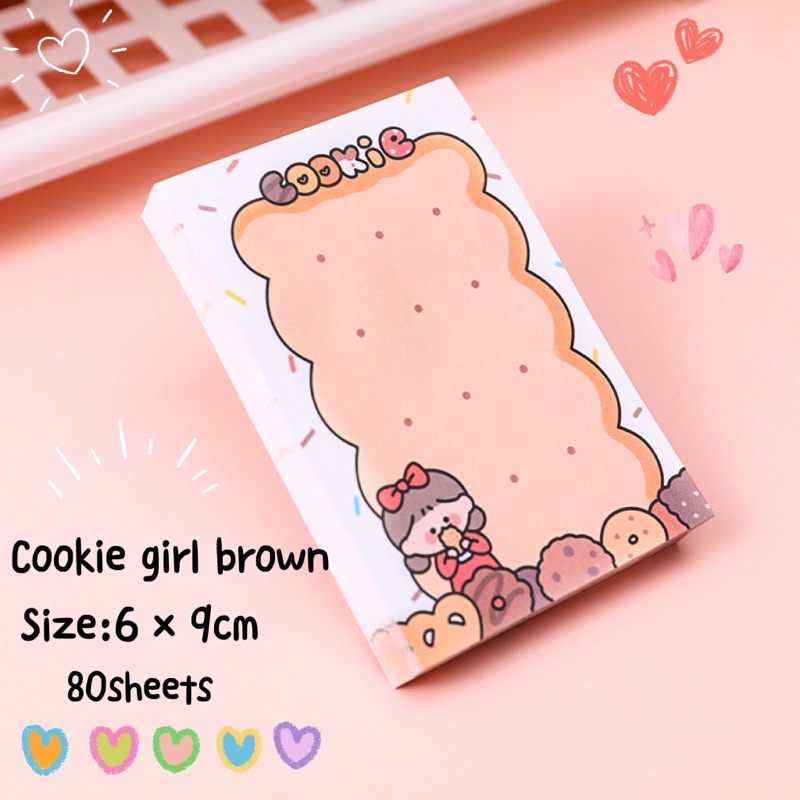 80sheets Cartoon Ins ctue girls sticky notes memo pad student office ...