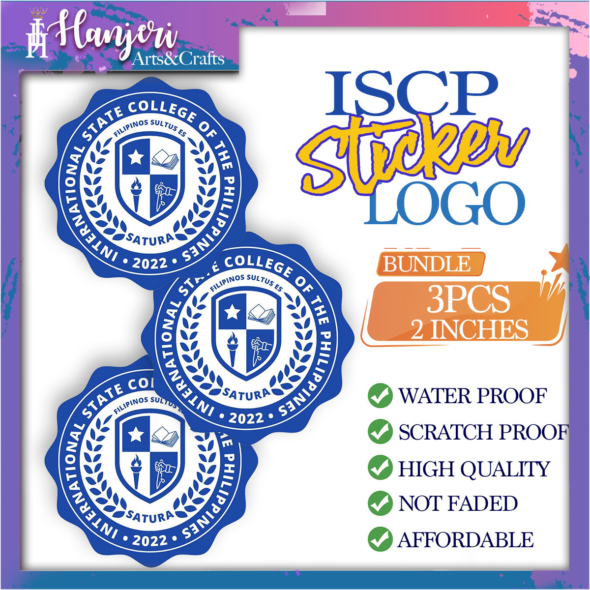 Vinyl Stickers ISCP - International State College of the Philippines ...