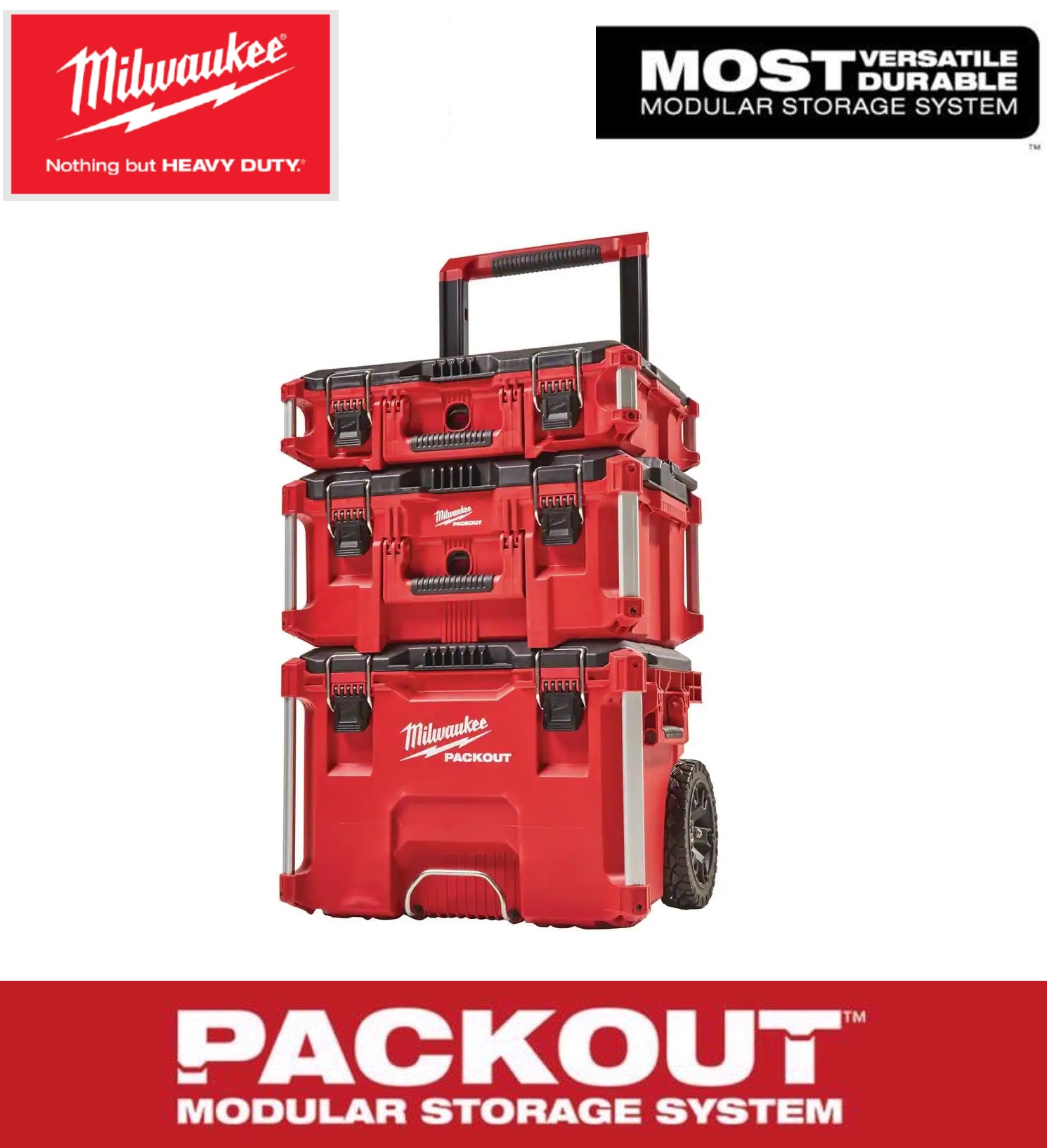 Milwaukee PACKOUT Modular Tool Box Storage System SET (ORIGINAL from US ...