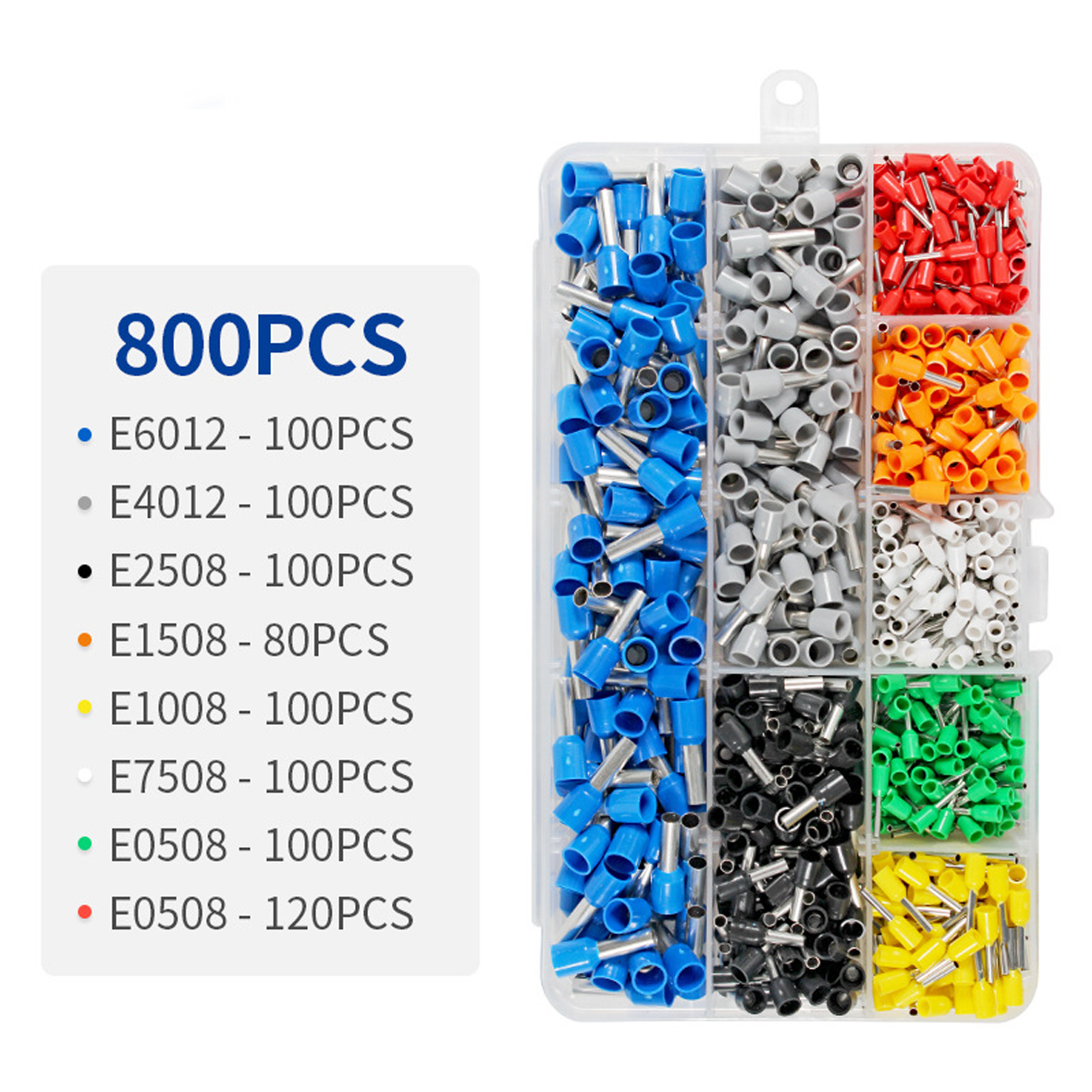 1800/800PCS Wire Connector Terminal Clip Set Waterproof Copper VE ...