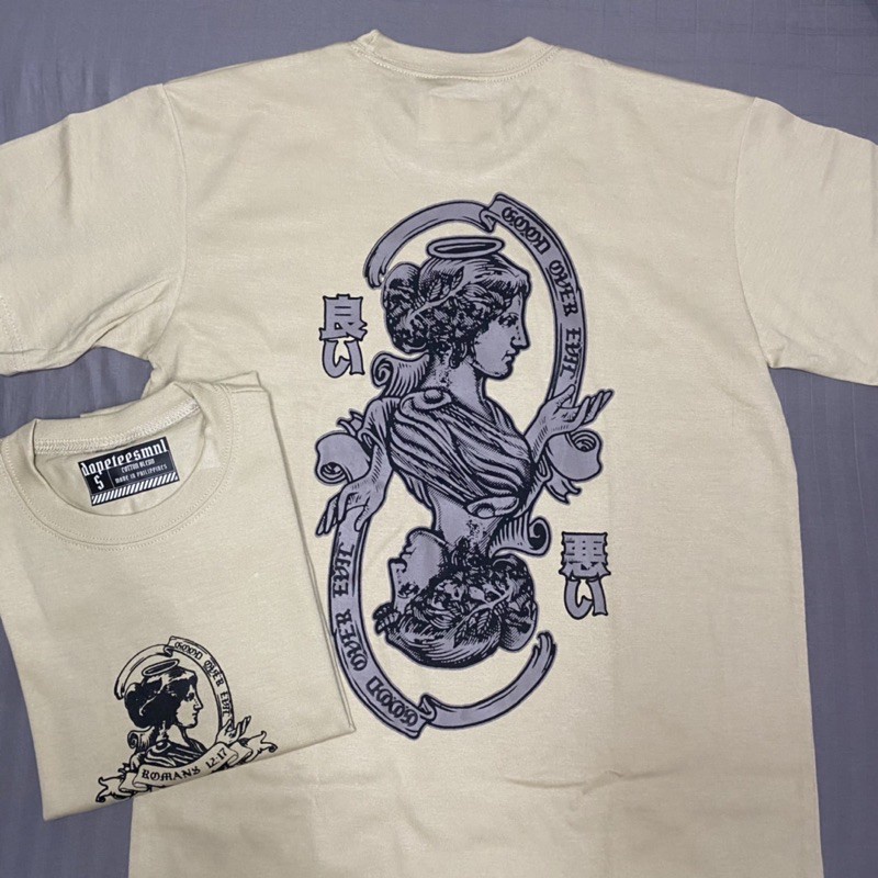 Dopeteesmnl Good Over Evil Shirt (front and back print) mocha color ...