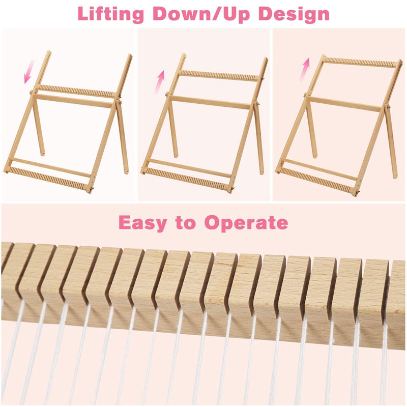 Tapestry Weaving Loom Adjustable Weaving Loom Kit With Stand - 25x19 ...