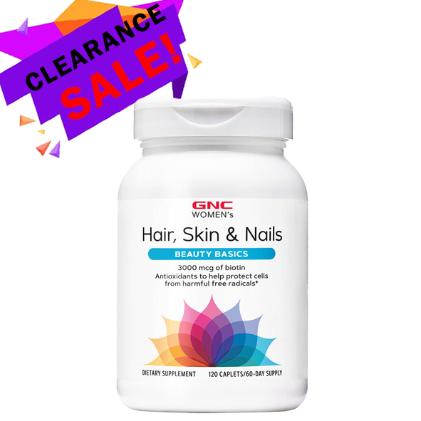 GNC Women's Hair, Skin & Nails Formula (120 Caplets) (Best by: August ...