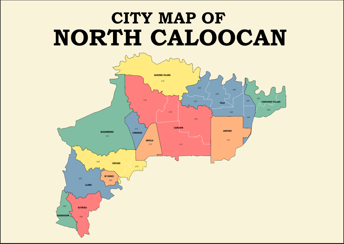 North Caloocan City Map Waterproof A4 Laminated Chart | Lazada PH