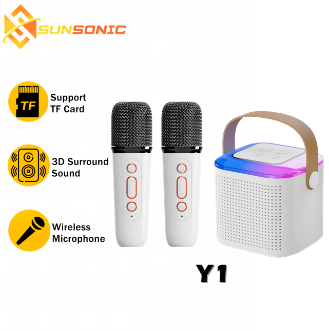 Y1 Wireless Karaoke Machine KTV Bluetooth V5.3 RGB Speaker HIFI Stereo Surround with Wireless ...
