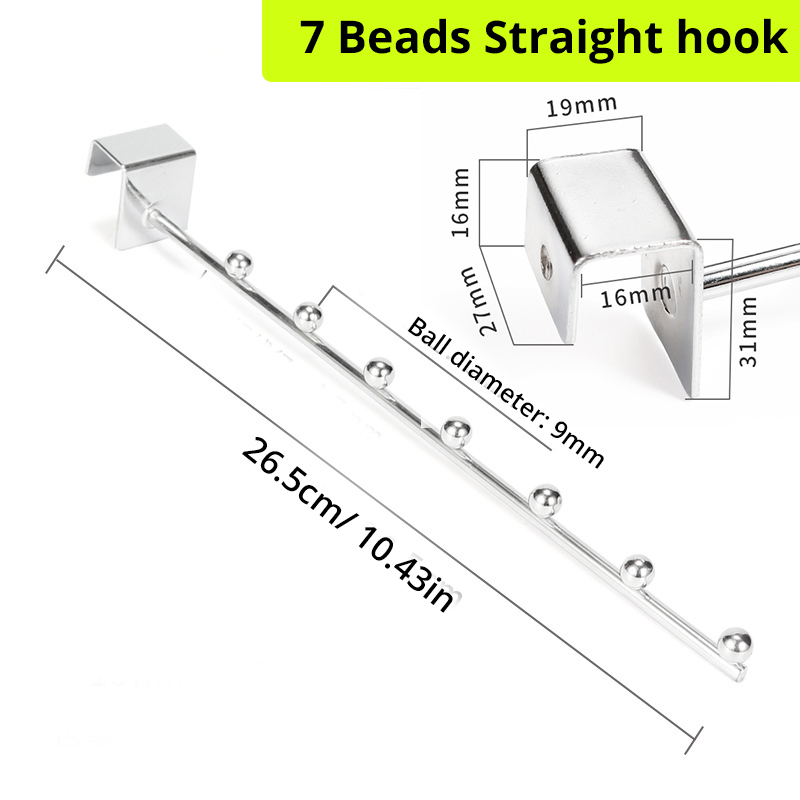 7 Ball Waterfall Hook Clothes Hangers Rack with Long Arm Stainless ...