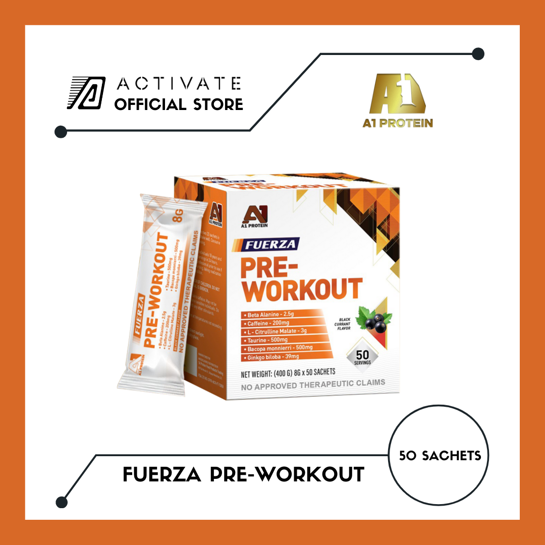 A1 Protein Fuerza Pre-Workout Drink- 50 sachets, 0 CALORIES! | Lazada PH