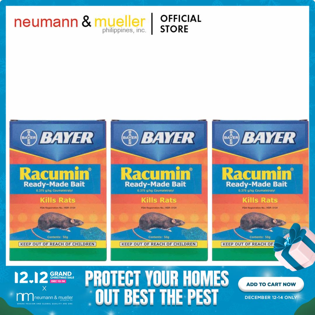 Bayer Racumin Ready-Made Bait Rat Killer (50g) 3's | Lazada PH