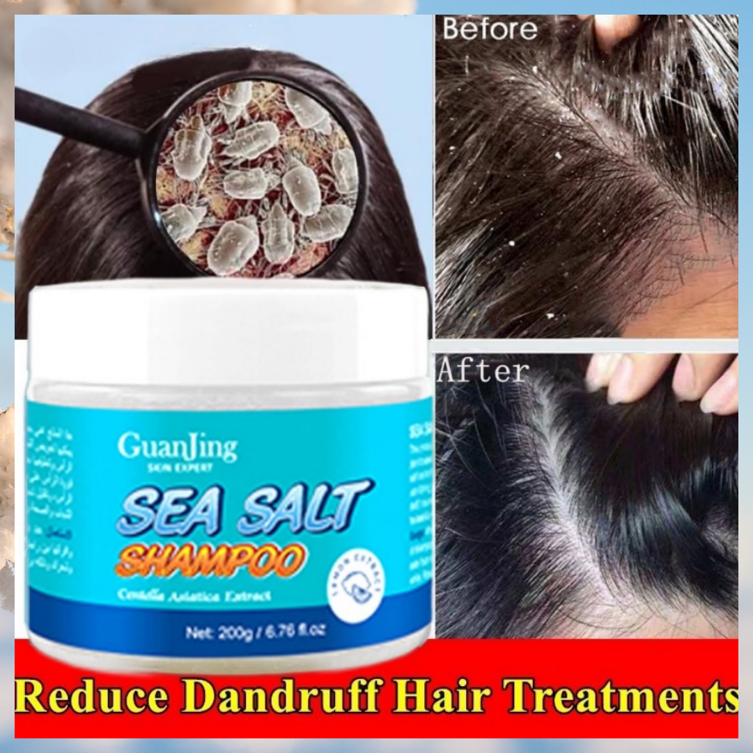 Sea Salt Anti-Dandruff Shampoo Deep cleaning, eliminating dandruff ...