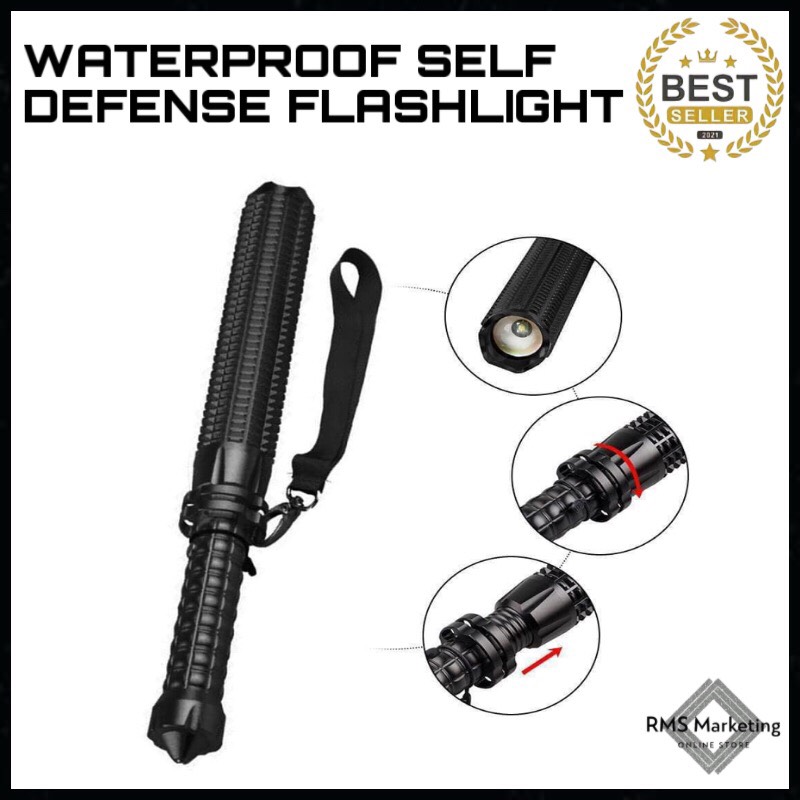Waterproof Self Defense Flashlight Baseball Bat Flashlight Super Bright ...