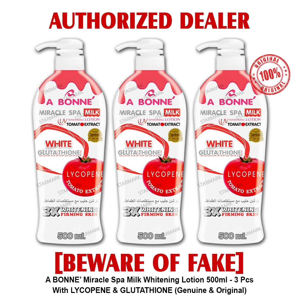 Abonne Miracle Spa 500ml BIG Milk UV Whitening Lotion with Lycopene and ...