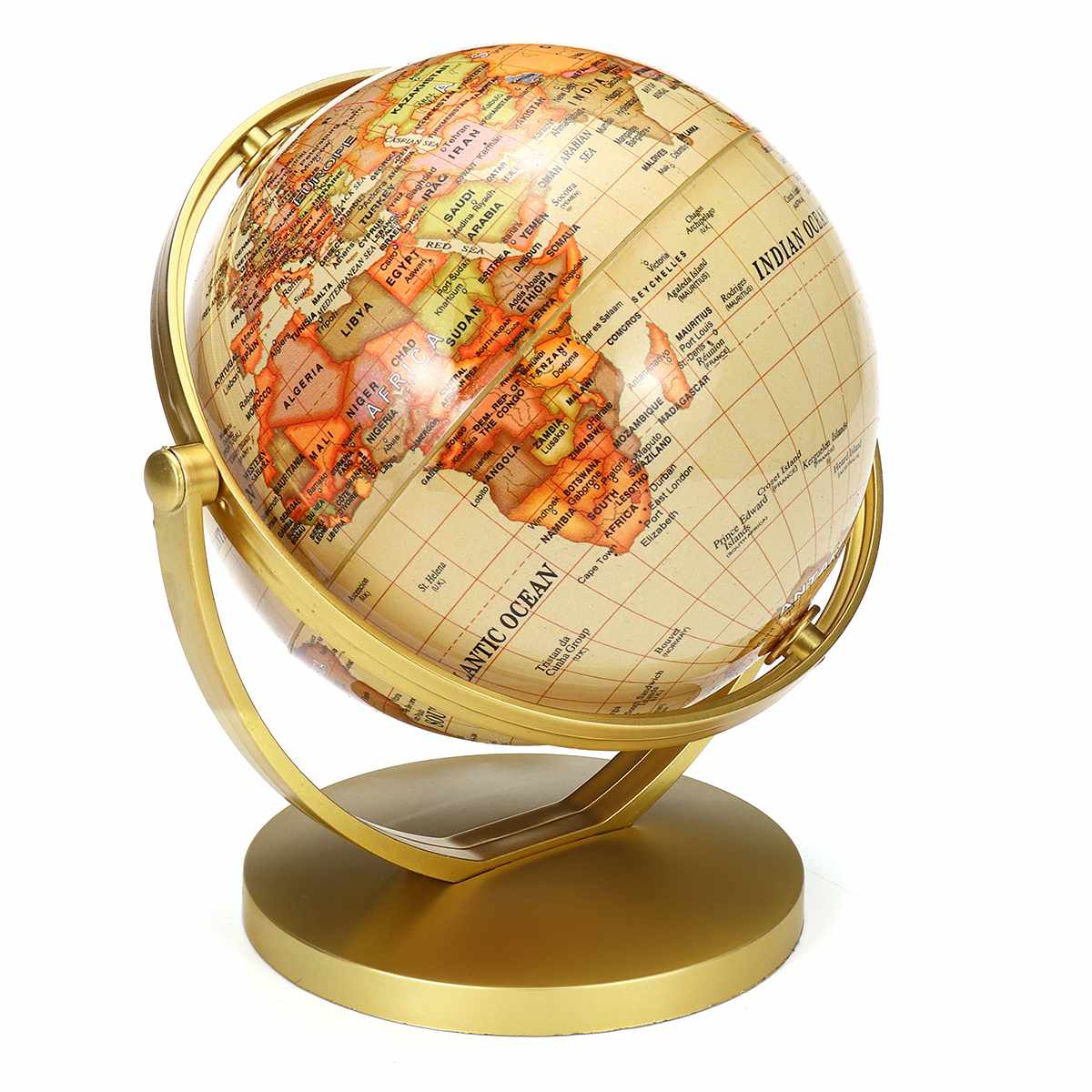 720° Rotating Retro Earth World Globe Map Ball 20 CM Geography ...