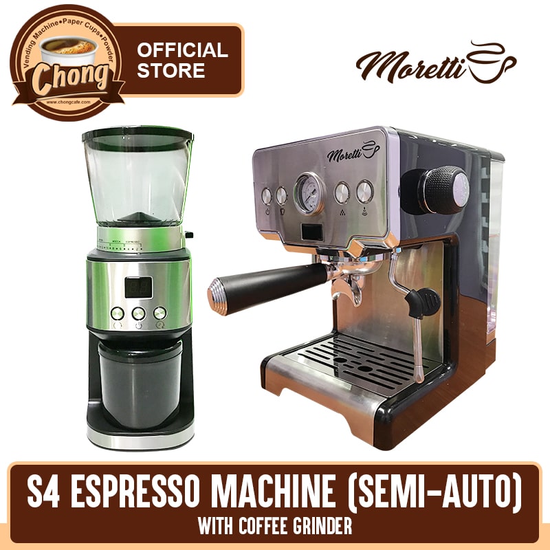 MORETTI S4 COFFEE MAKER - 1.7 LITERS 15-BAR ESPRESSO MACHINE with ...