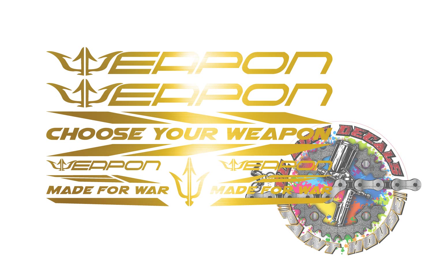 WEAPON BIKE FRAME DECALS | Lazada PH