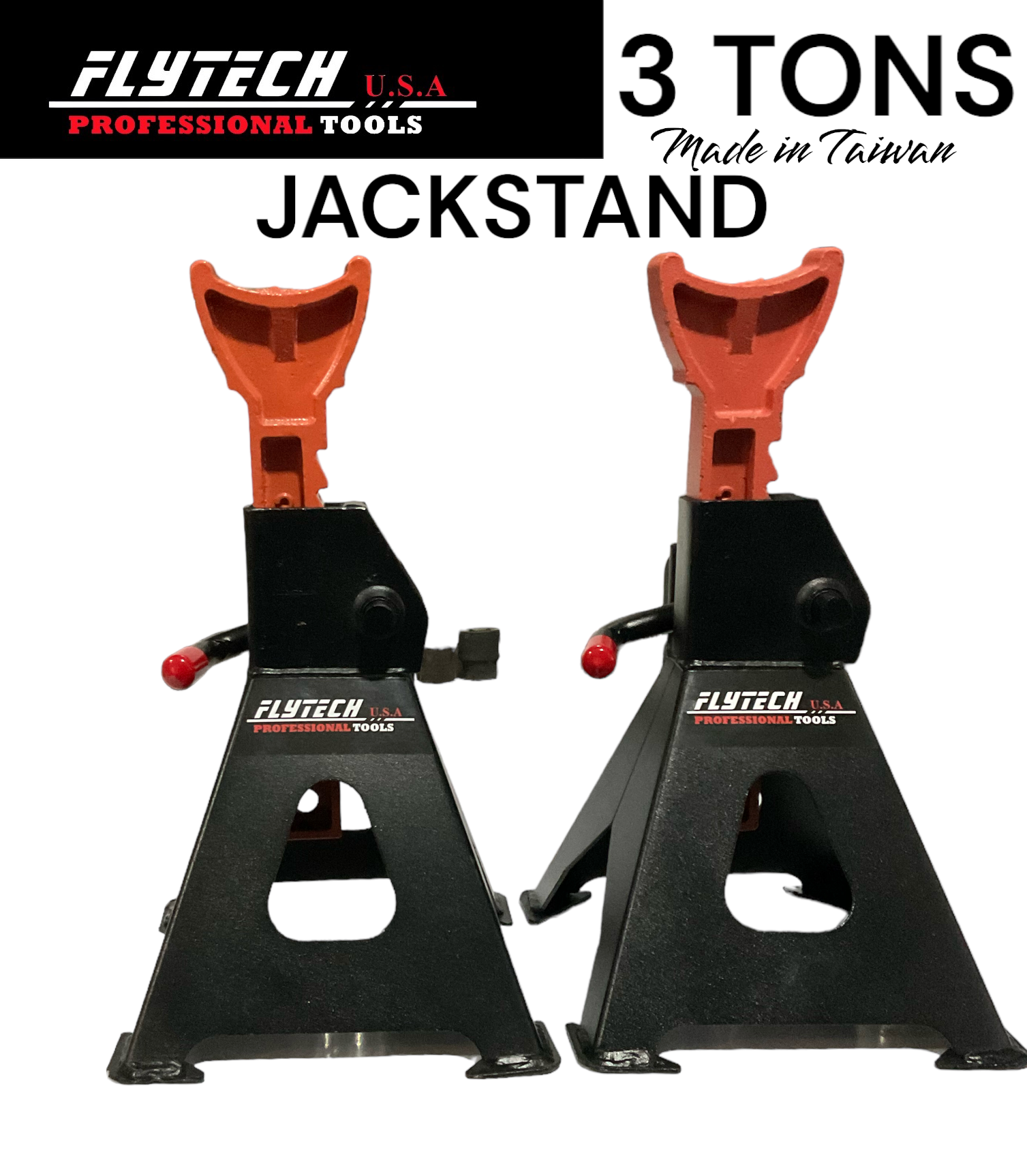 FLYTECH USA JACK STAND MECHANIC TOOLS FLYTECH QUALITY TAIWAN 3TONS 6 ...