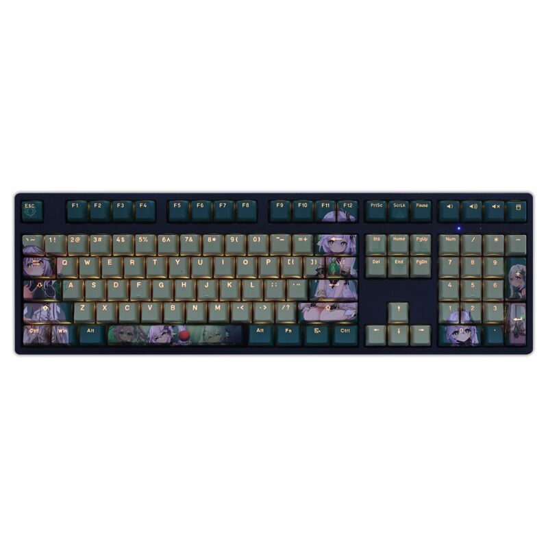 Genshin Impact Nahida Keycaps 108Keys OEM Height PBT Transparent ...