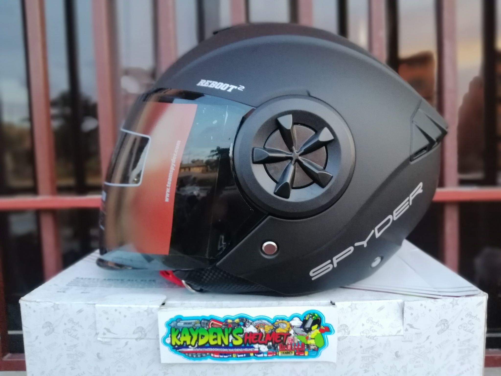 Spyder Reboot 2 Half Face Single Visor Helmet FREE CLEAR VISOR & TUBEMASK | Lazada PH