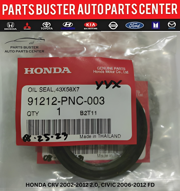GENUINE CRANKSHAFT OIL SEAL FRONT for HONDA CRV 2002-2012 2.0, CIVIC 2006-2012 FD (91212PNC003 ...