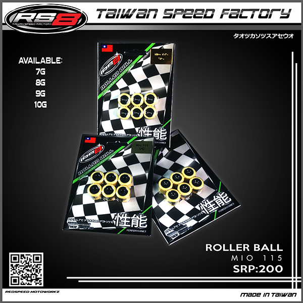 RS8 ROLLER BALL MIO SPORTY / SOULTY / FINO(7G, 8G, 9G, 10G) | Lazada PH