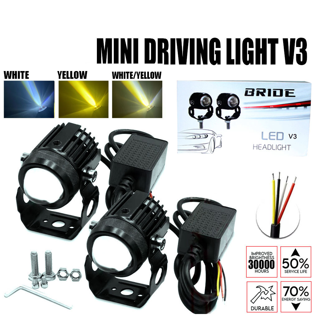 HIGH QUALITY BRIDE MINI DRIVING LIGHT(MDL) V3 (COD) (4-WIRES) | Lazada PH