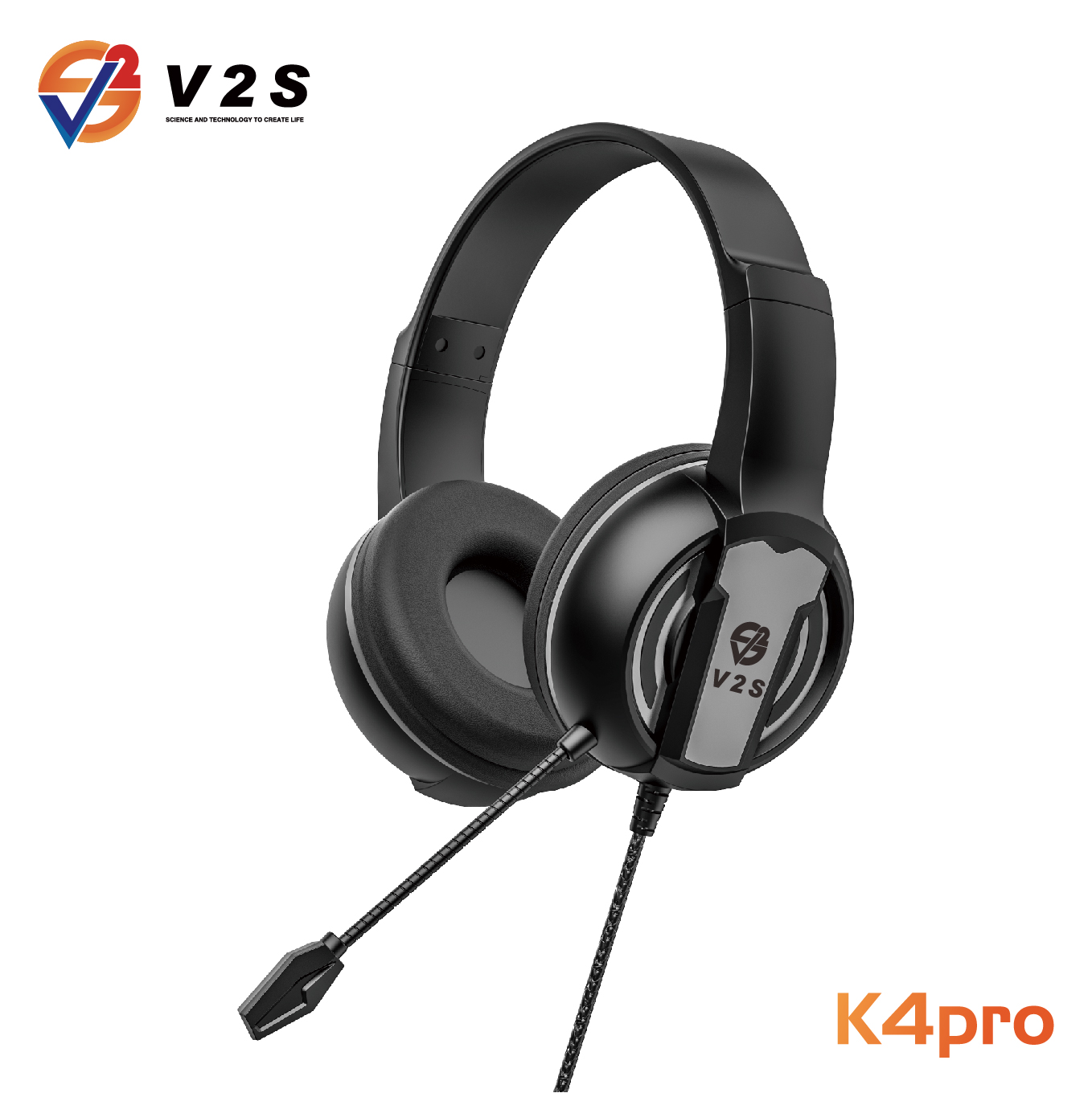 V2S K4PRO Gaming Wired Headphone With Noise Reduction Feature And Built ...