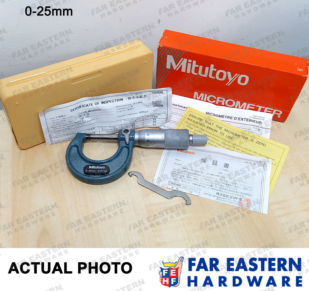 MITUTOYO Outside Micrometer Analog 0-25mm | 25-50mm Made in Japan ...