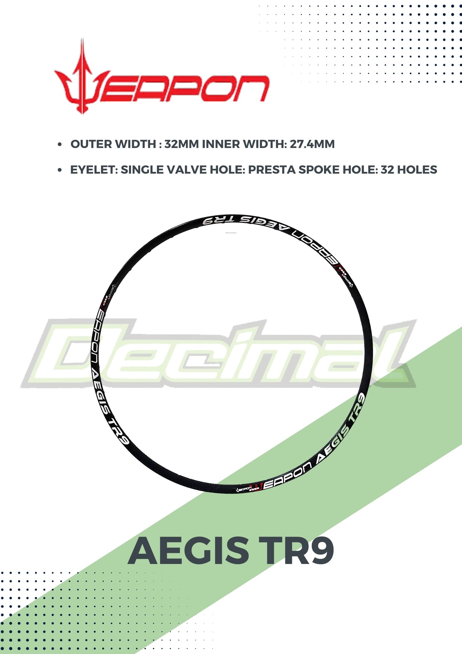 Weapon Rim Aegis Tubeless Ready Rims (1 Piece) | Lazada PH