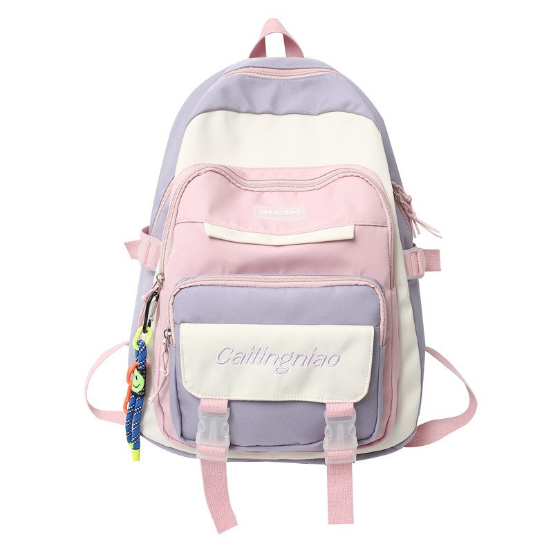 Korean Pastel Color School Backpack for Men and Women High-Value ...