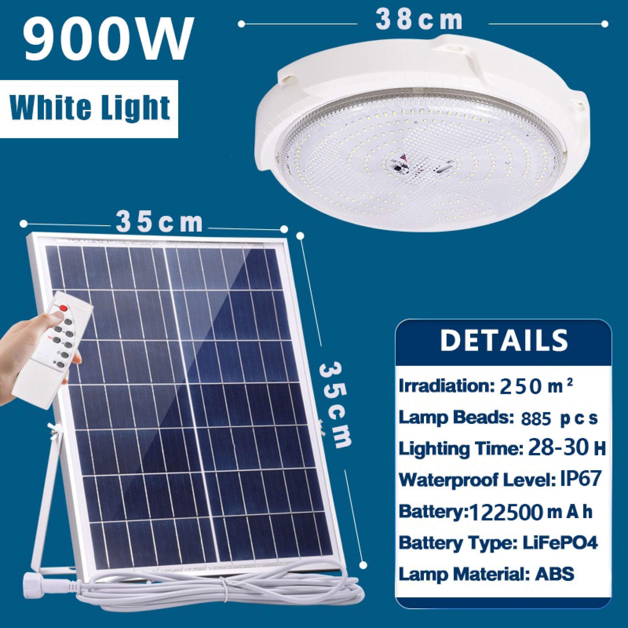 panda solar light promo sale 800W solar ceiling light solar lights ...