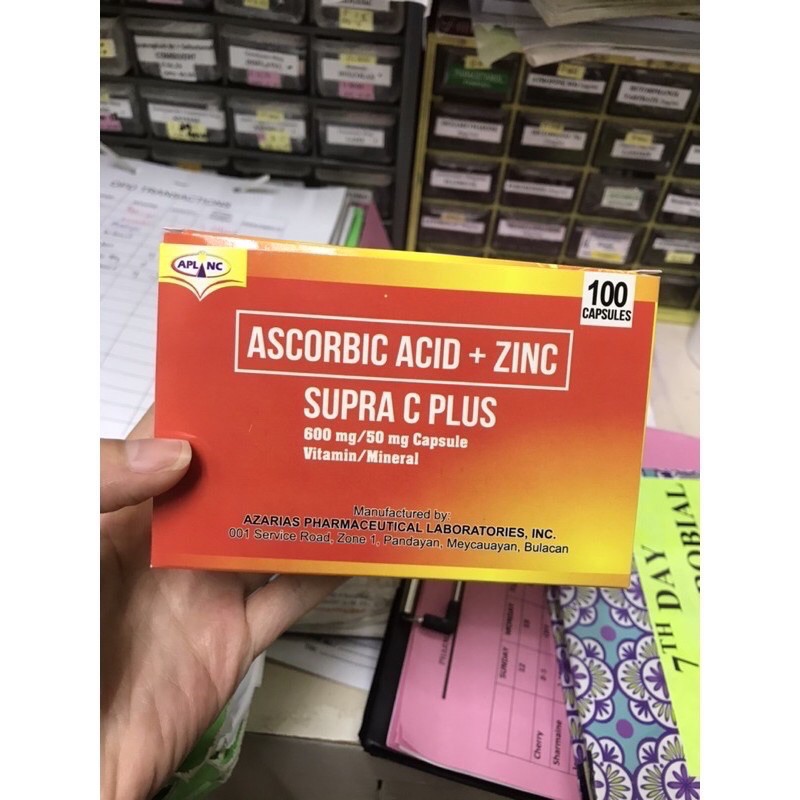 VITAMIN C WITH ZINC -ASCORBIC ACID PLUS ZINC ( SUPRA C PLUS ASCORGEN ...