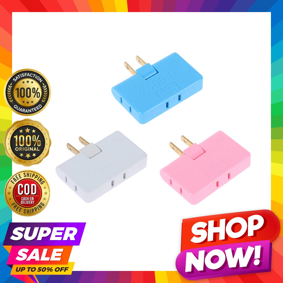 Original COD New Latest High Quality 3Way Socket 1 Piece Of Rotatable ...