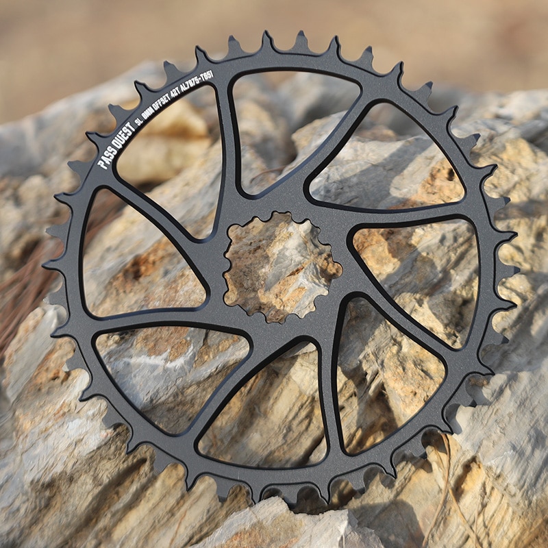 PASS QUEST GXP MTB Gear Plate 0mm Offset Round 30-42T Narrow Wide ...