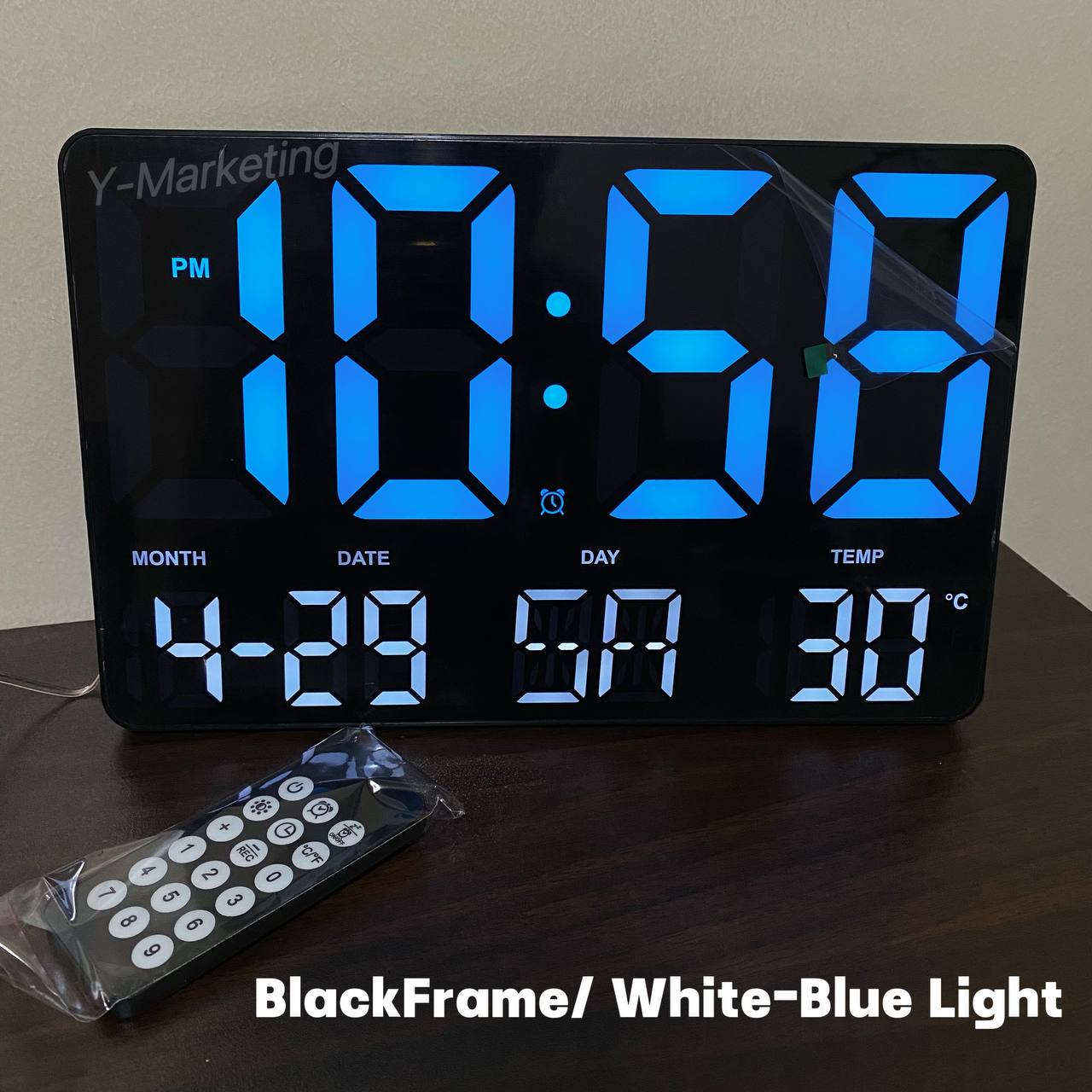 (0717) LED LARGE Display Digits With Remote Control Alarm Clock Wall ...