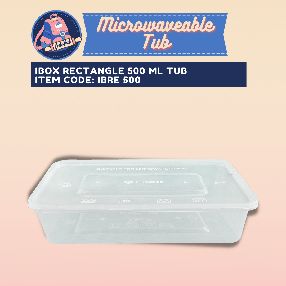 Pack of 100 - Rectangular Microwaveable Tub (500ml/ 750ml/ 1000ml ...