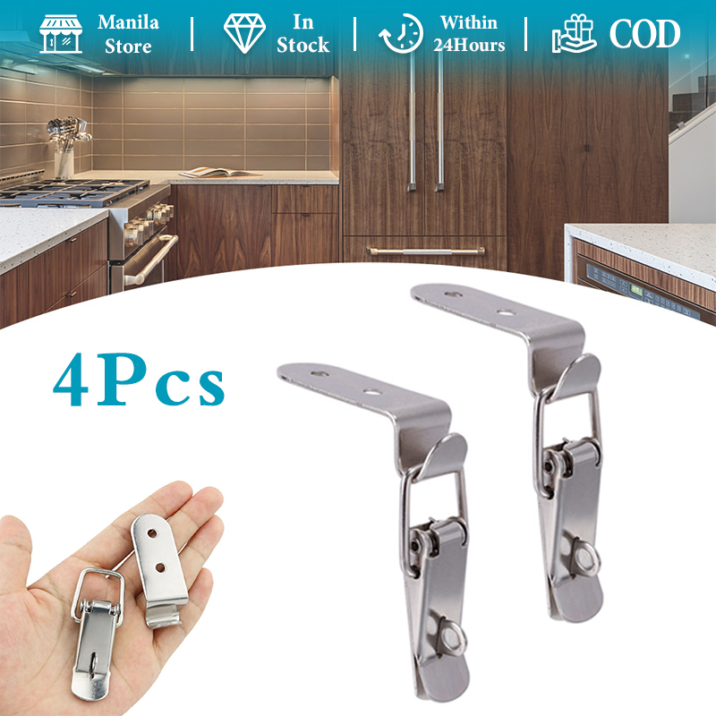 4PCS 90 Degree Right Angle Latch Tool Box Hasps Spring Loaded Toggle ...